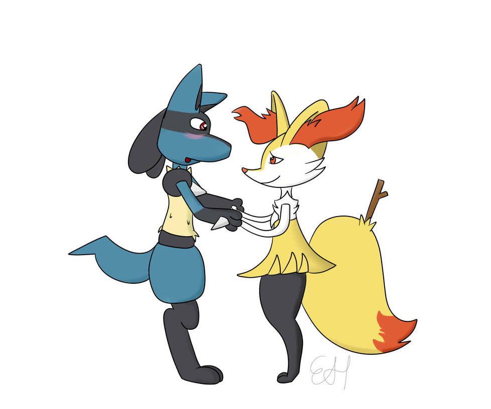 Lucario And Braixen By Erzuuhege On Deviantart
