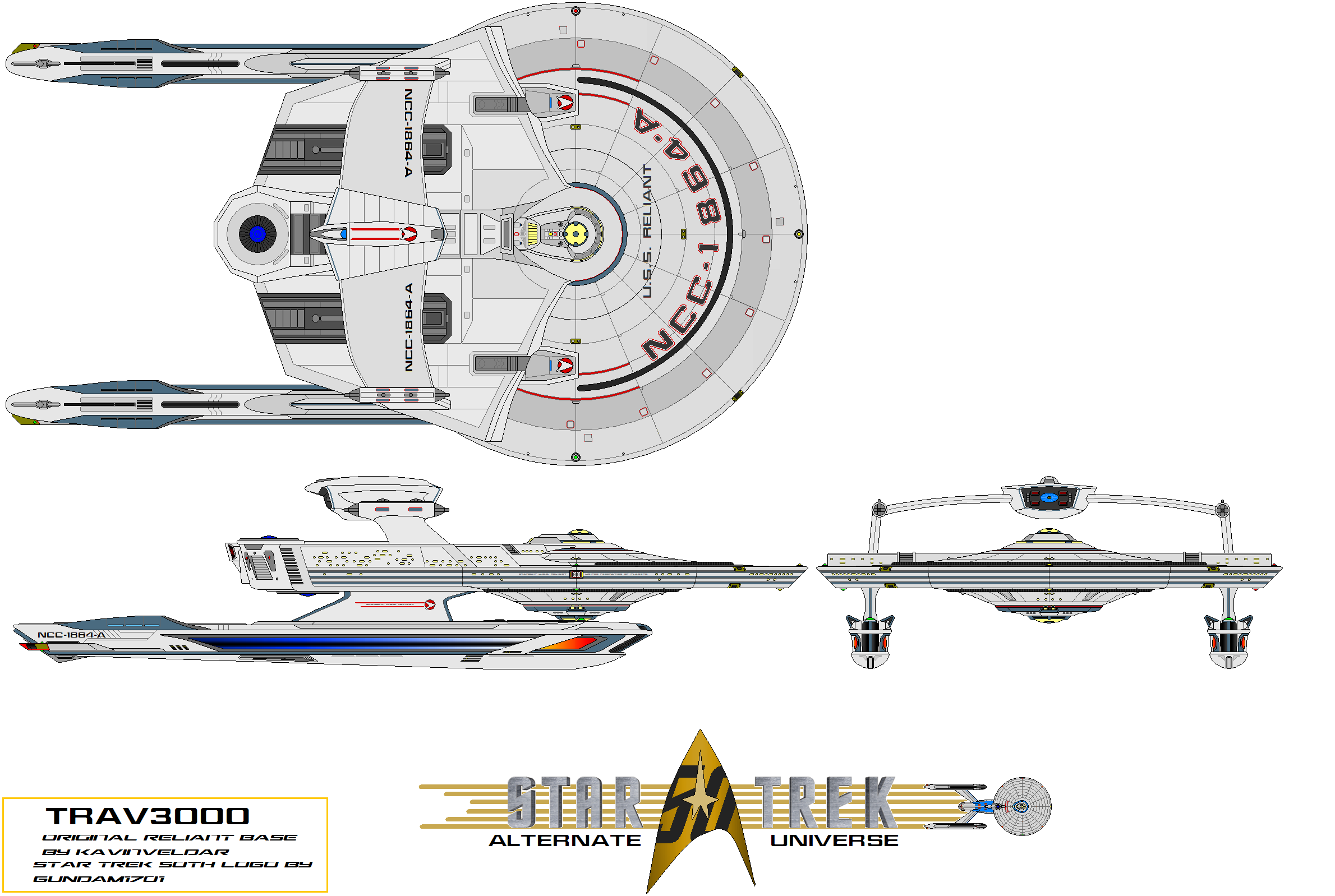 NCC-1864-A USS Reliant by trav3000 on DeviantArt NCC-1864-A USS Reliant by trav3000 on DeviantArt