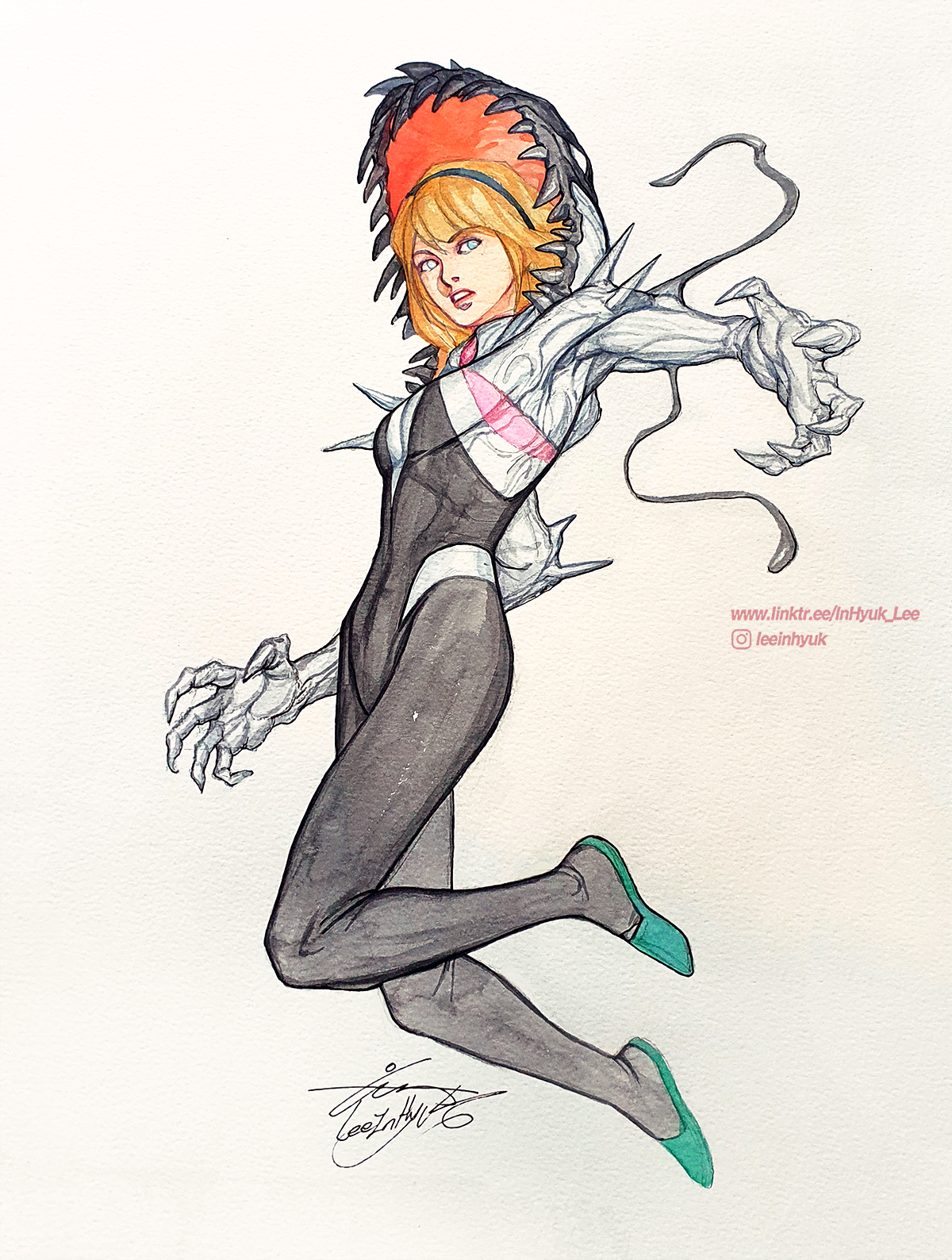 Spider Gwen X Anti Venom By Inhyuklee On Deviantart