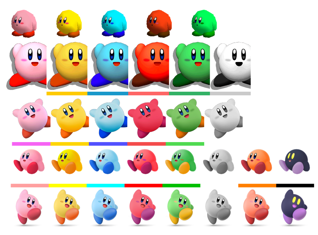 Super Smash Bros. All Kirby Costumes by Jsmit186 on DeviantArt Super Smash Bros. All Kirby Costumes by Jsmit186 on DeviantArt