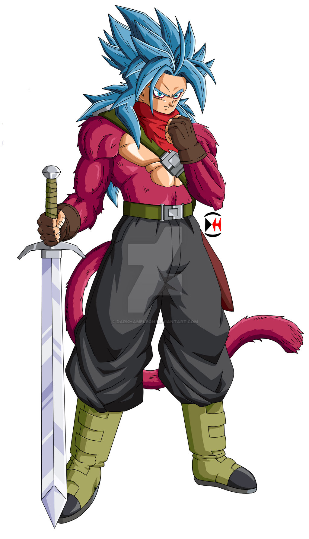 Future Trunks Super Saiyan 4 By Darkhameleon On Deviantart