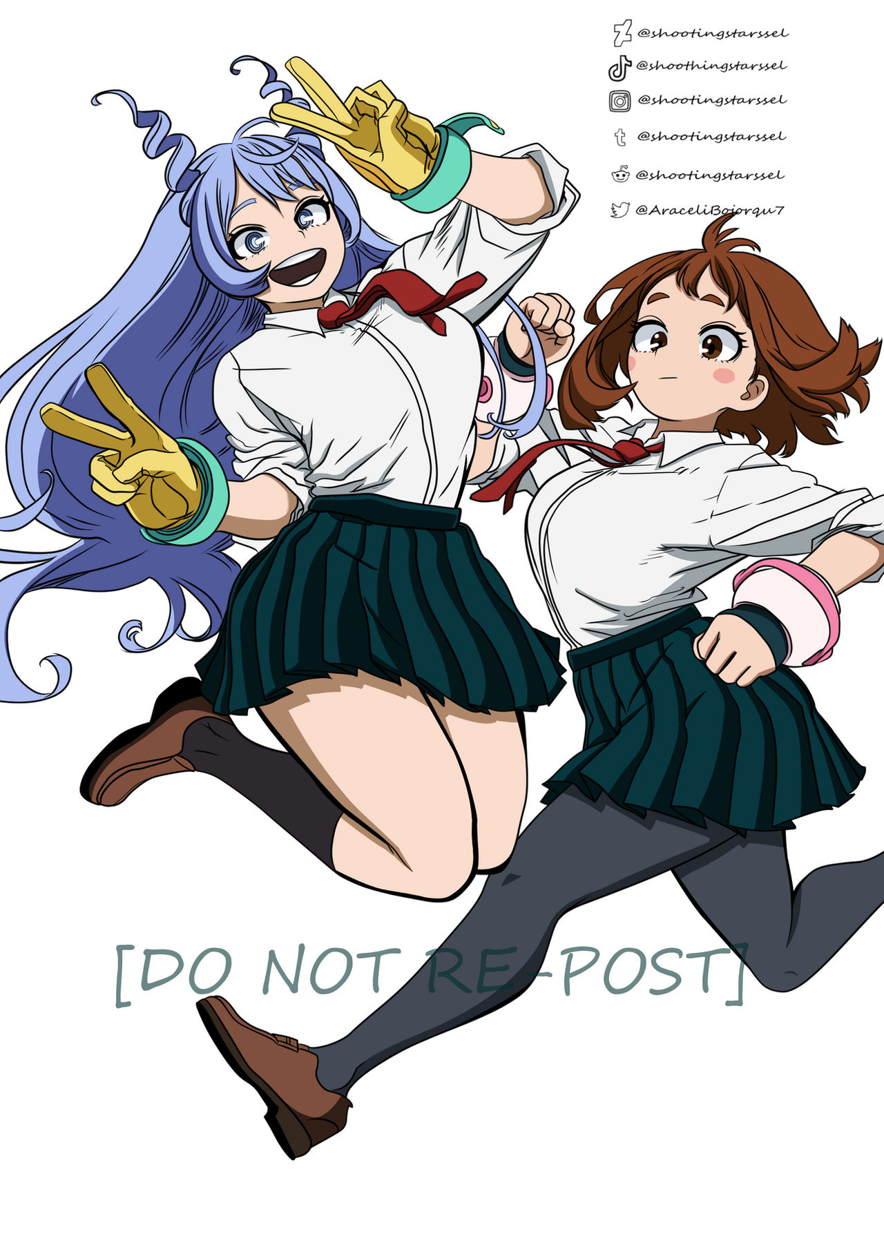 Nejire And Ochaco By Shootingstarssel On Deviantart