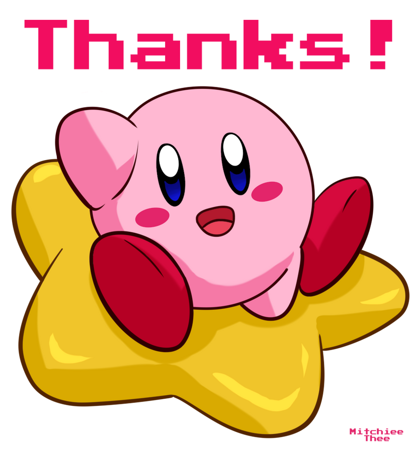 Kirby Thanks Banner By Mitchiee Thee On Deviantart