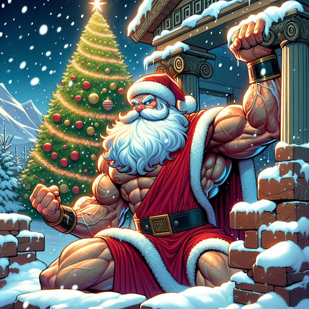 Ai Muscle Santa Is Getting Ready Xd 2 By Alby69 On Deviantart