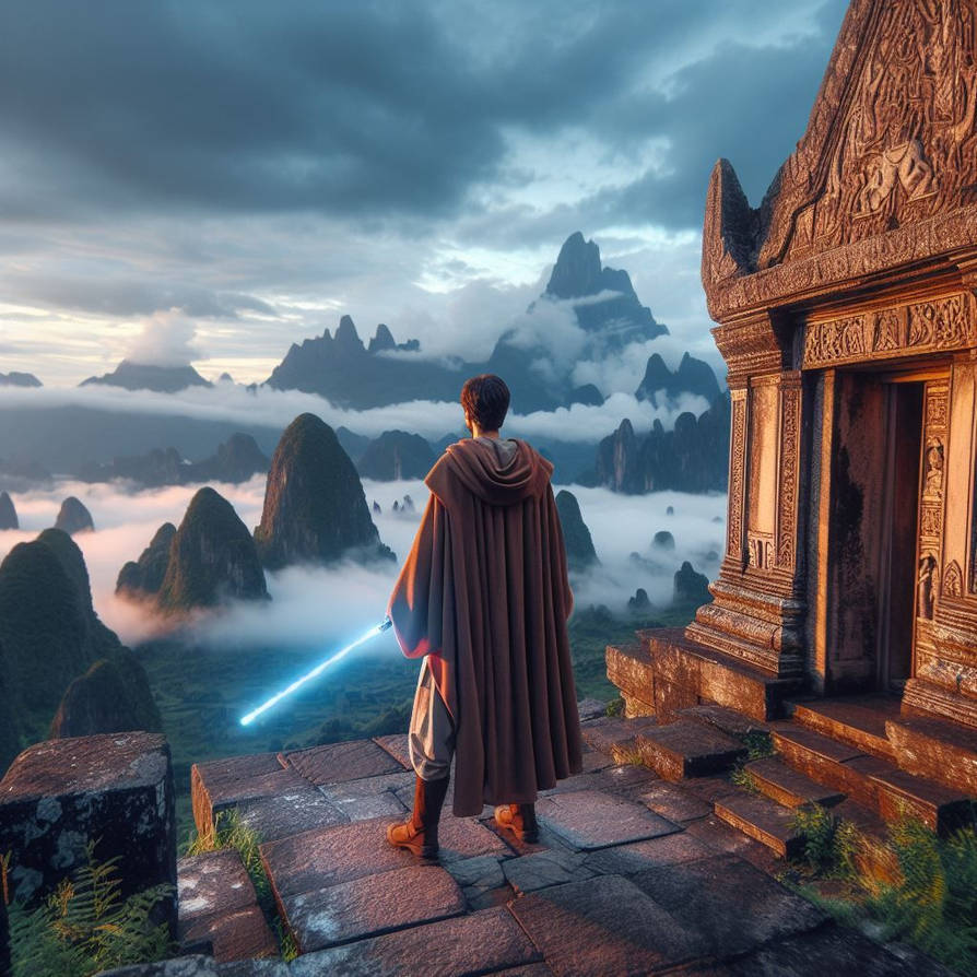 Ai Starwars In Front Of A Jedi Temple 1 By Alby69 On Deviantart