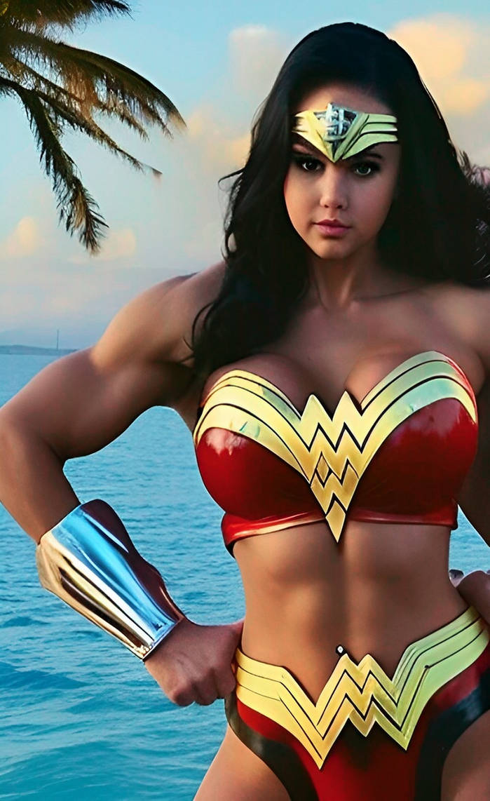 Muscular Selena Gomez In Wonder Woman Bikini By Aigeneratedmuscle On Deviantart