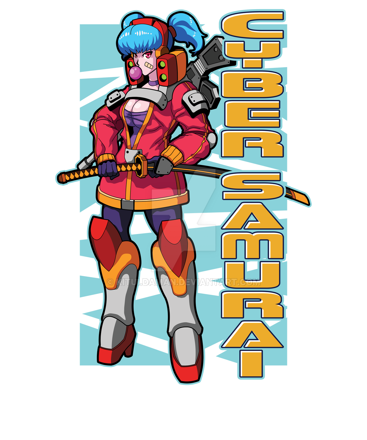 Cyber Samurai Girl By Kituldaman On Deviantart