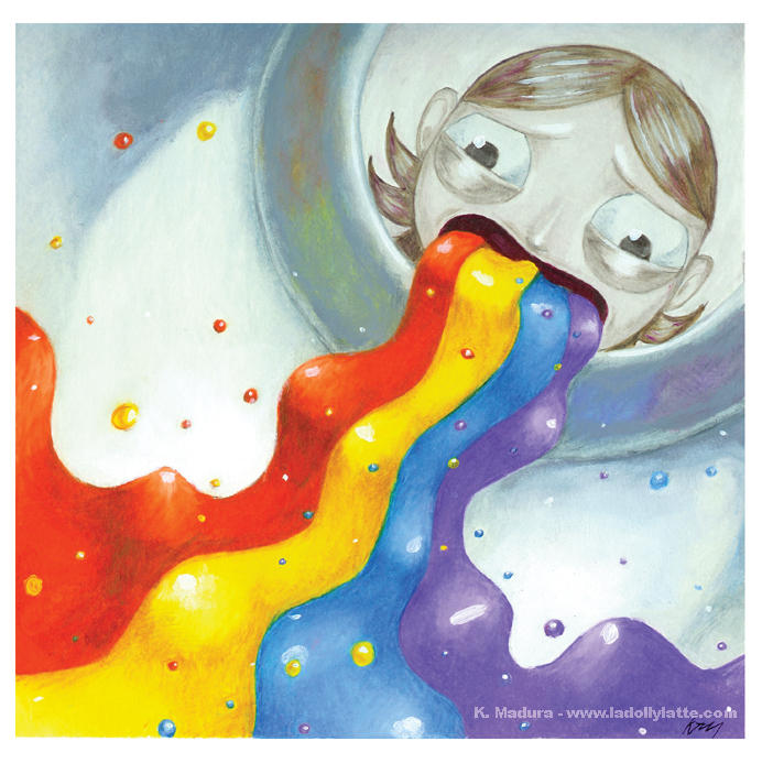 rainbow vomit by kamladolly on DeviantArt
