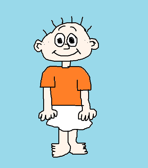 Tommy Pickles Wearing His Orange Shirt And Diaper By Mikejeddynsgamer89 On Deviantart