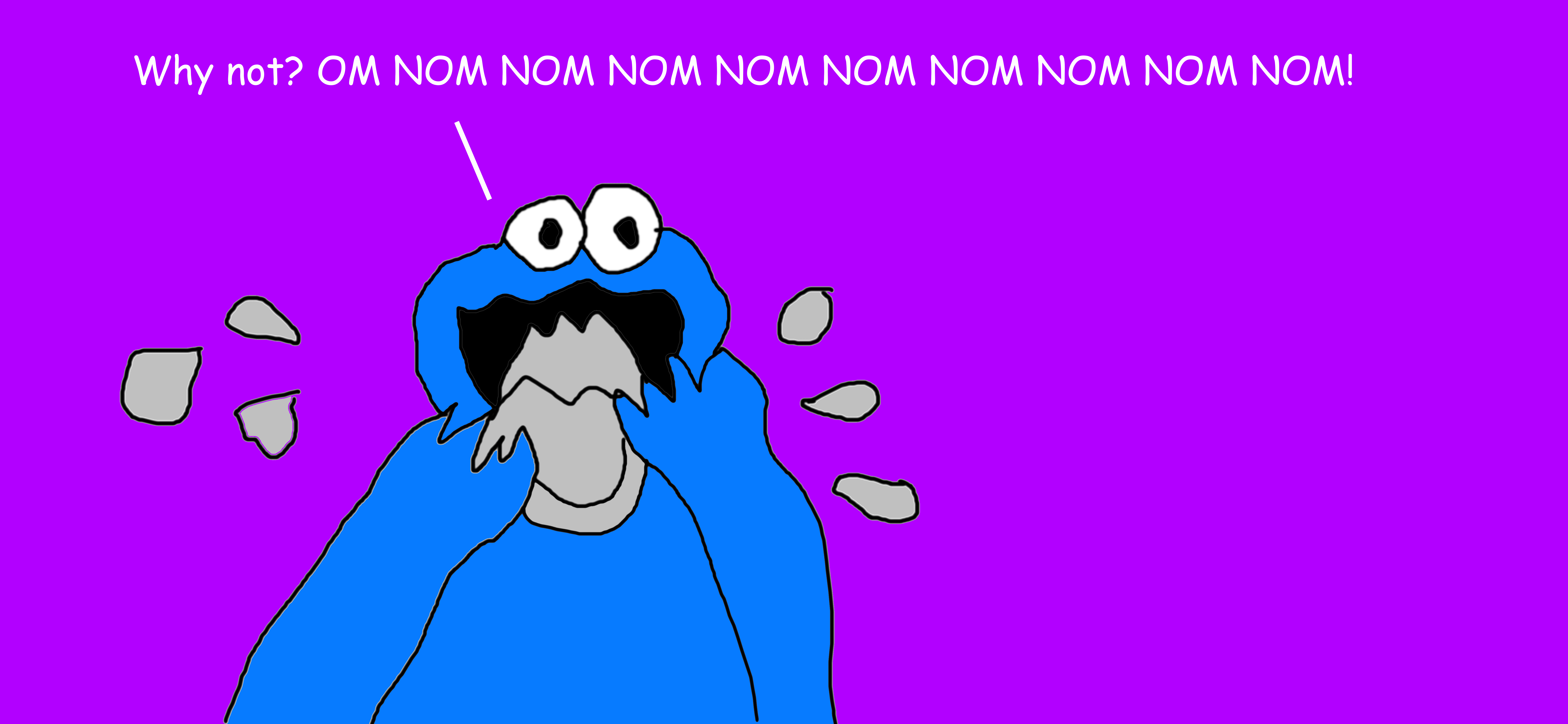 Cookie Monster Eats A Rock By Mjegameandcomicfan89 On Deviantart