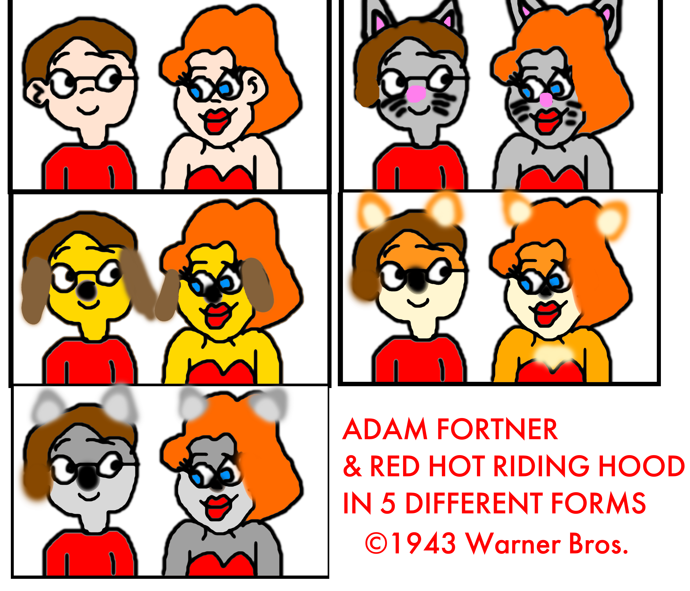 Adam And Red Hot Riding Hood In 5 Different Forms By