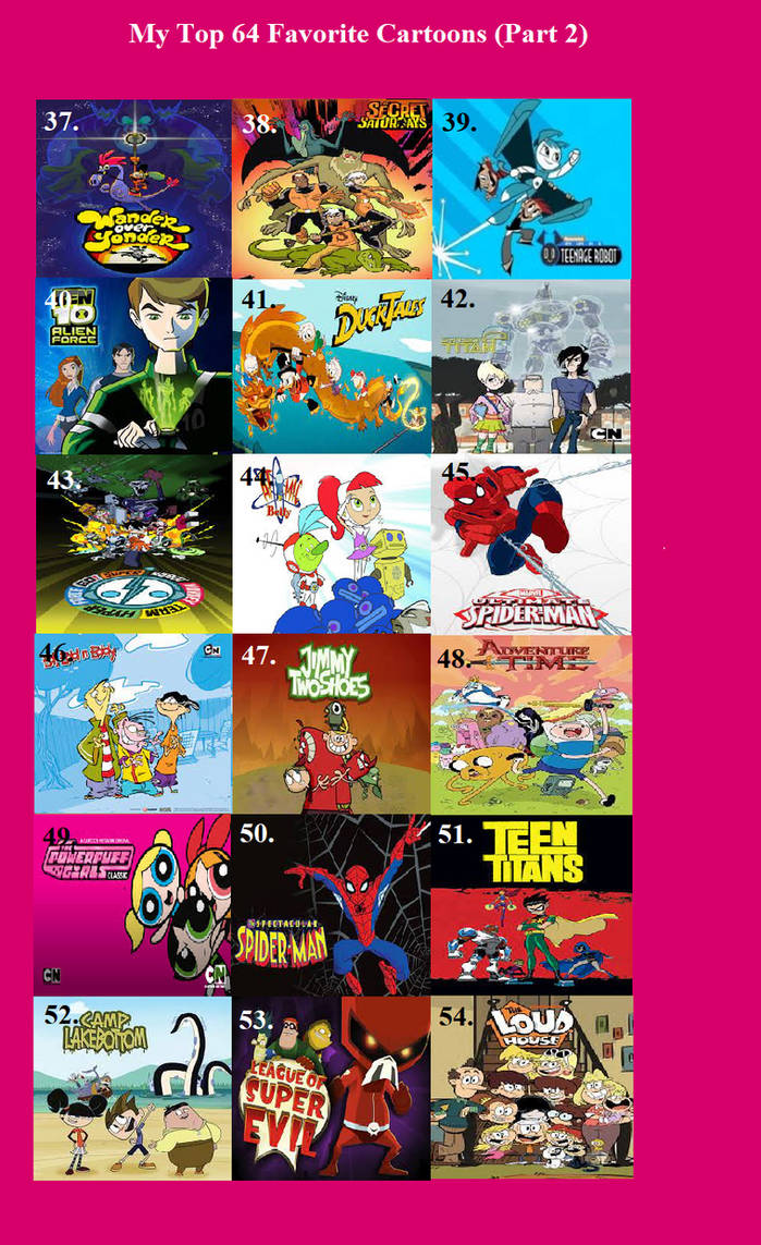 Top 64 Favorite Cartoons Part 2 by CyberEman2099 on DeviantArt Top 64 Favorite Cartoons Part 2 by CyberEman2099 on DeviantArt