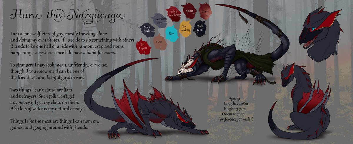 Haru The Nargacuga Refsheet By Natoli On Deviantart