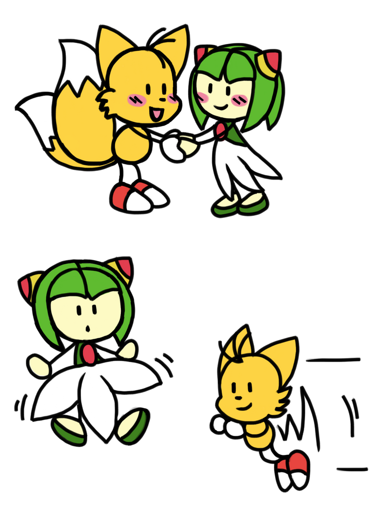 Tails And Cosmo Sketchog By Sunsetstainedwings2 On Deviantart