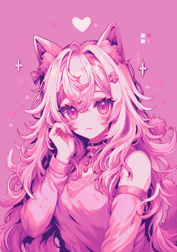 Pink Cat Girl By Tuwalg On Deviantart