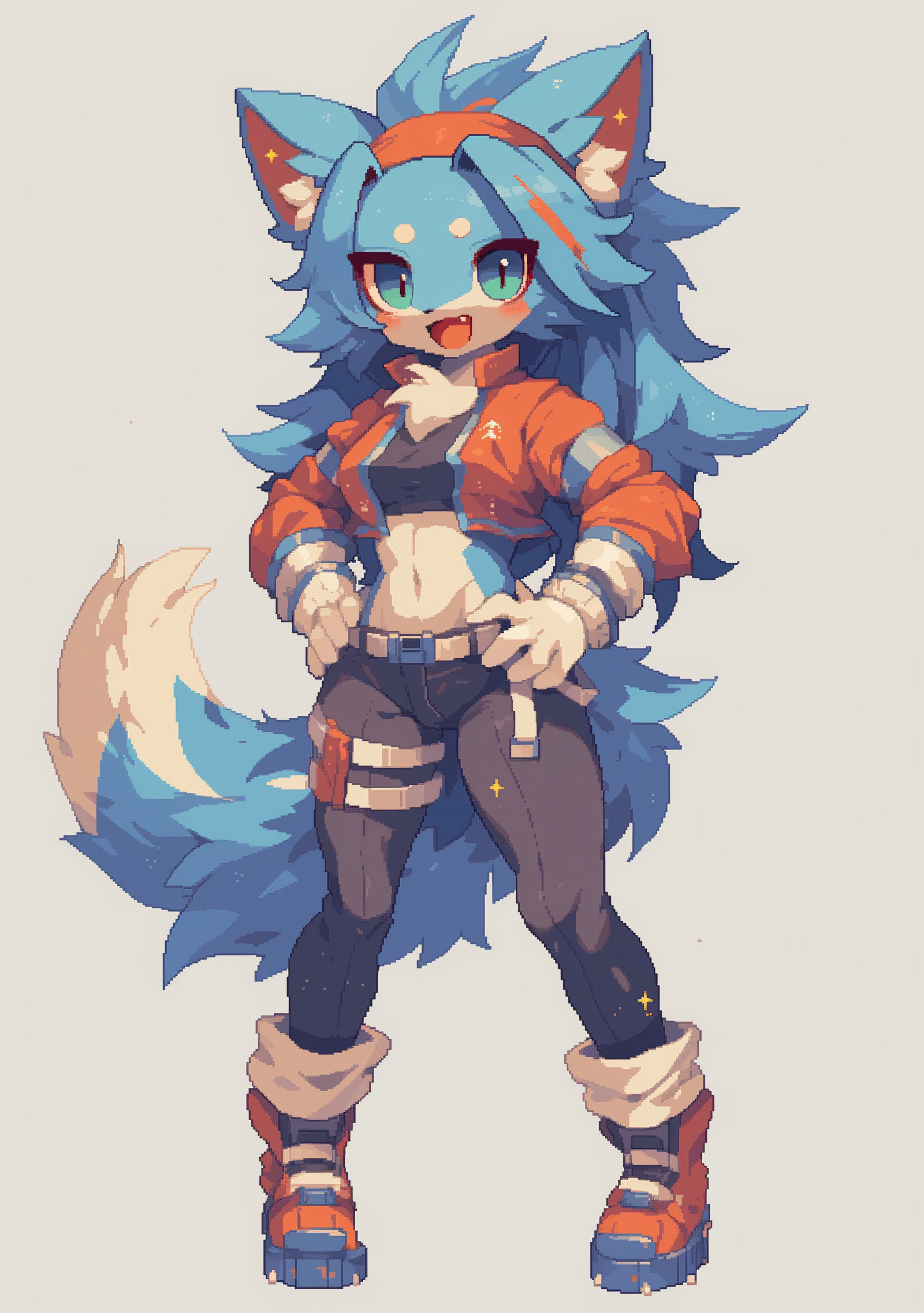 Blue Wolf Girl By Tuwalg On Deviantart