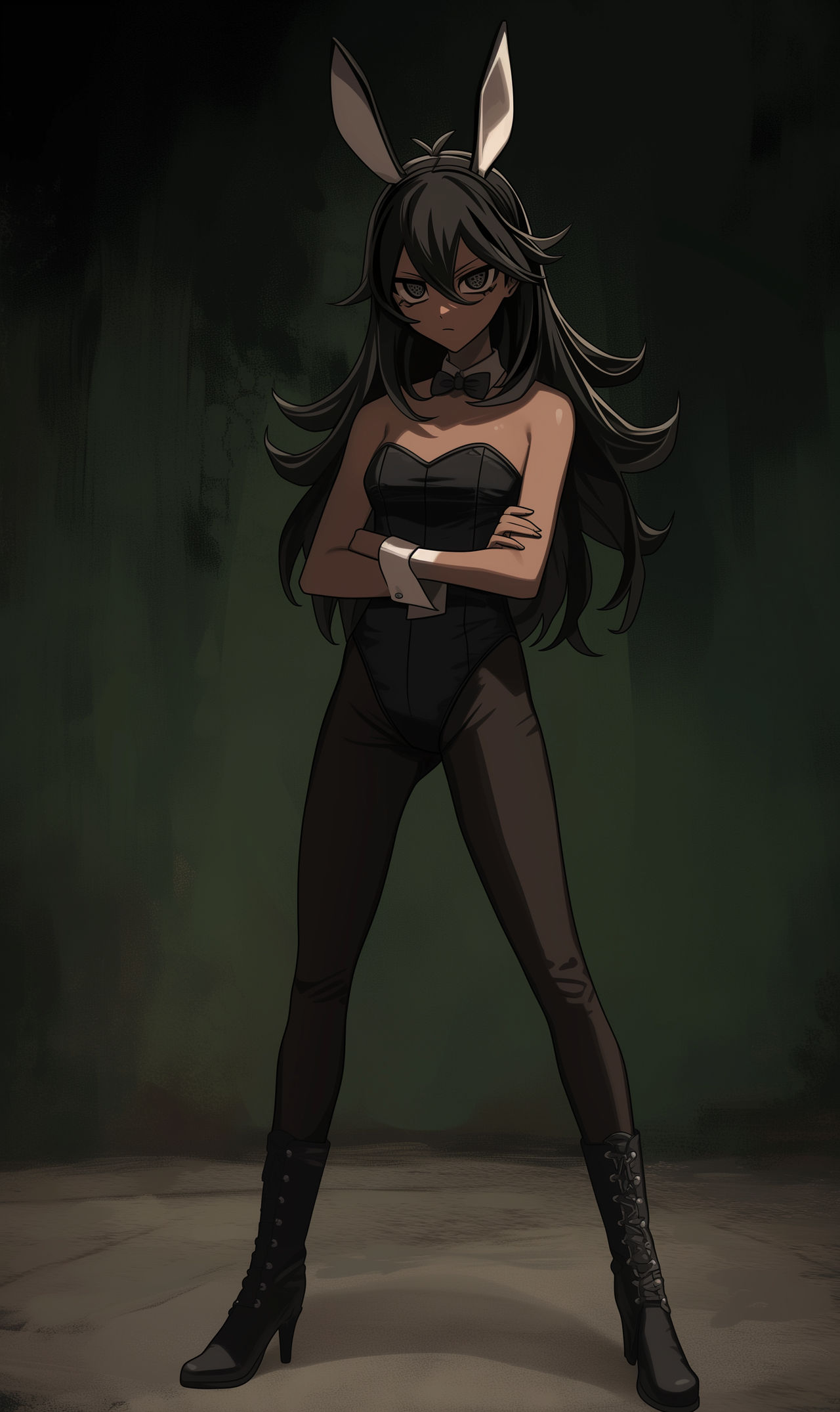 Black Hair Bunny Girl By Tuwalg On Deviantart