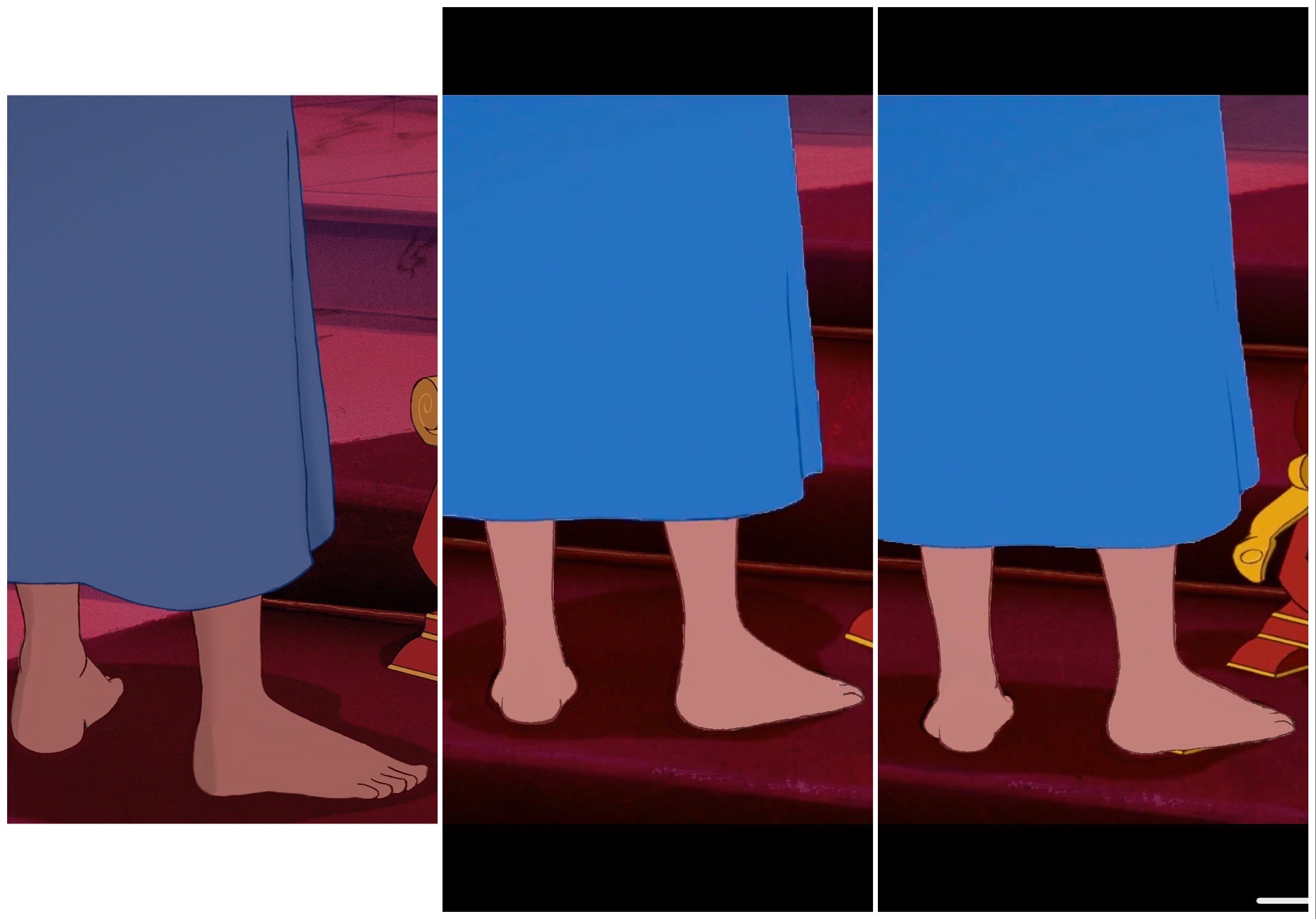 Cogworth And Lumiere Stopping Barefoot Belle By Disneywo On Deviantart