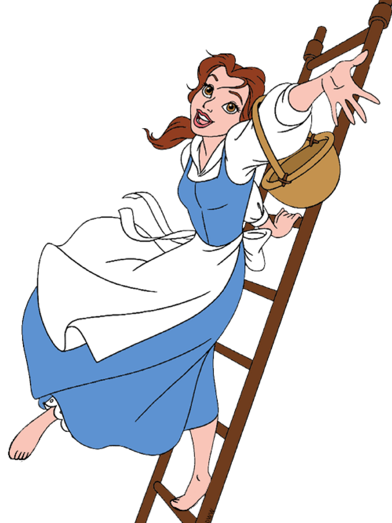 Barefoot Belle On The Ladder By Disneywo On Deviantart