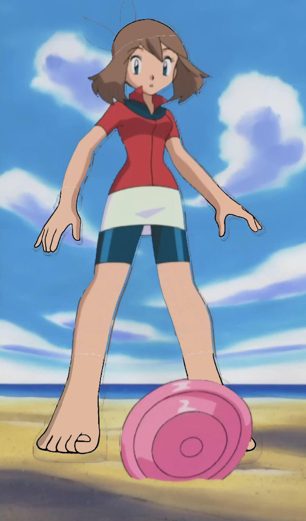 Barefoot May With Frisbee By Disneywo On Deviantart