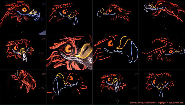 Phoenix head illuminated by kattything on DeviantArt
