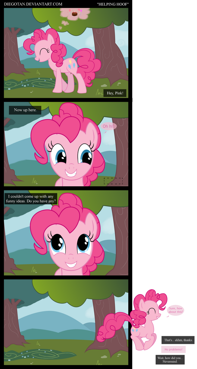 Pinkie Pie In Helping Hoof By Diegotan On Deviantart