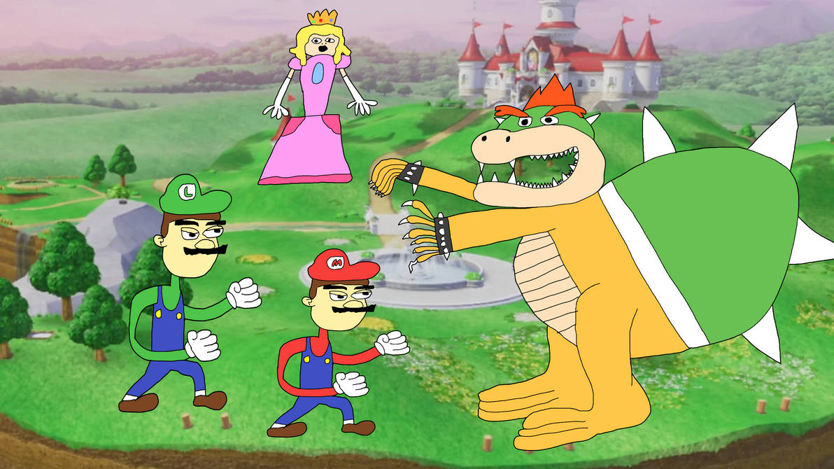 Mario Luigi Bowser Peach By Legendaryawesome On Deviantart