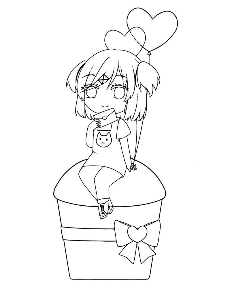 F2u Natsuki Lineart By Mono Mon On Deviantart