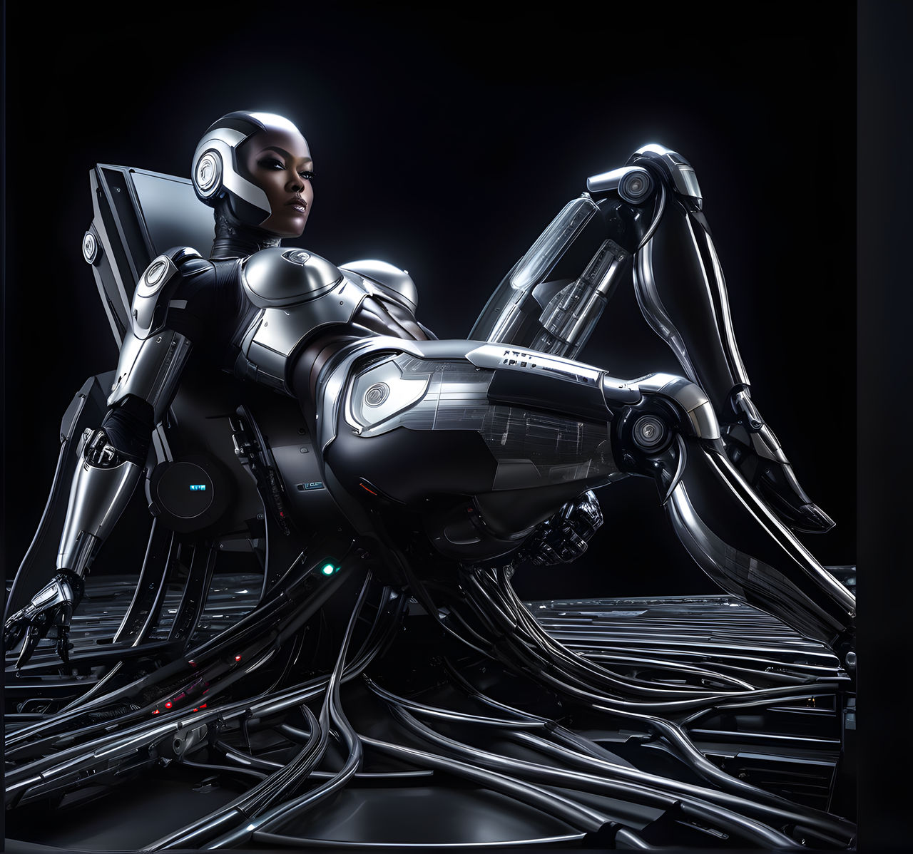 Black Beauty Fembot Robonaut Robocop Charging By Robotbiker On Deviantart