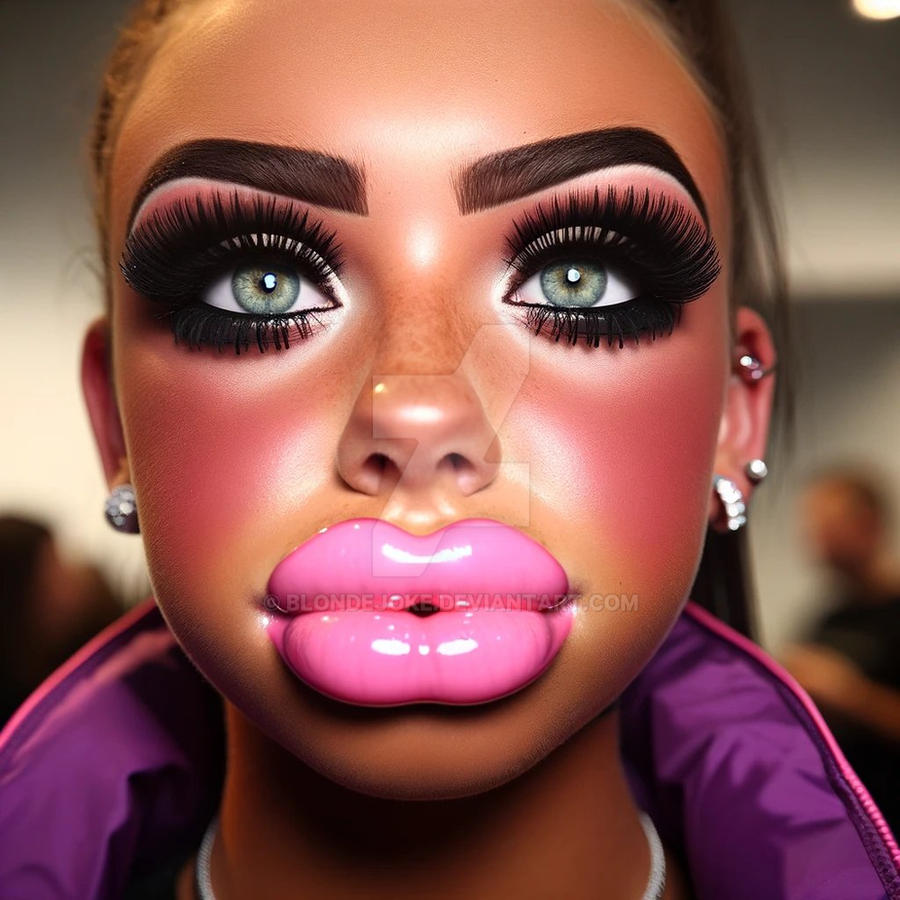 Lip Filler Chav Bimbo By Blondejoke On Deviantart