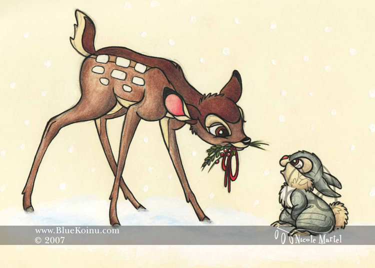 Bambi Christmas by bluekoinu on DeviantArt