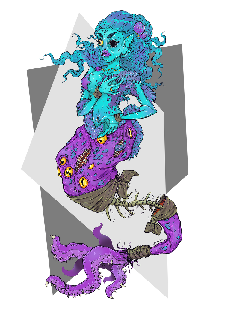 Corrupted Mermaid By Moondustowl On Deviantart