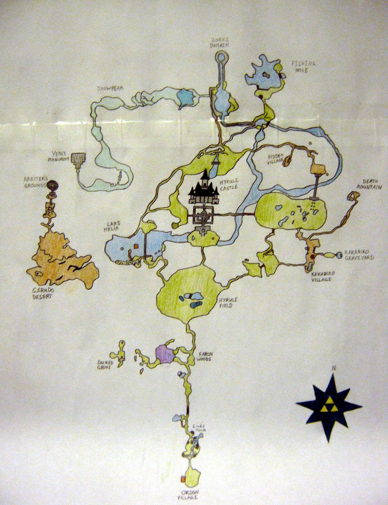 Zelda World Map By Yoshisghost On Deviantart