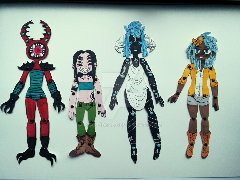 Monster Girl Paper Dolls By Starridoll On Deviantart