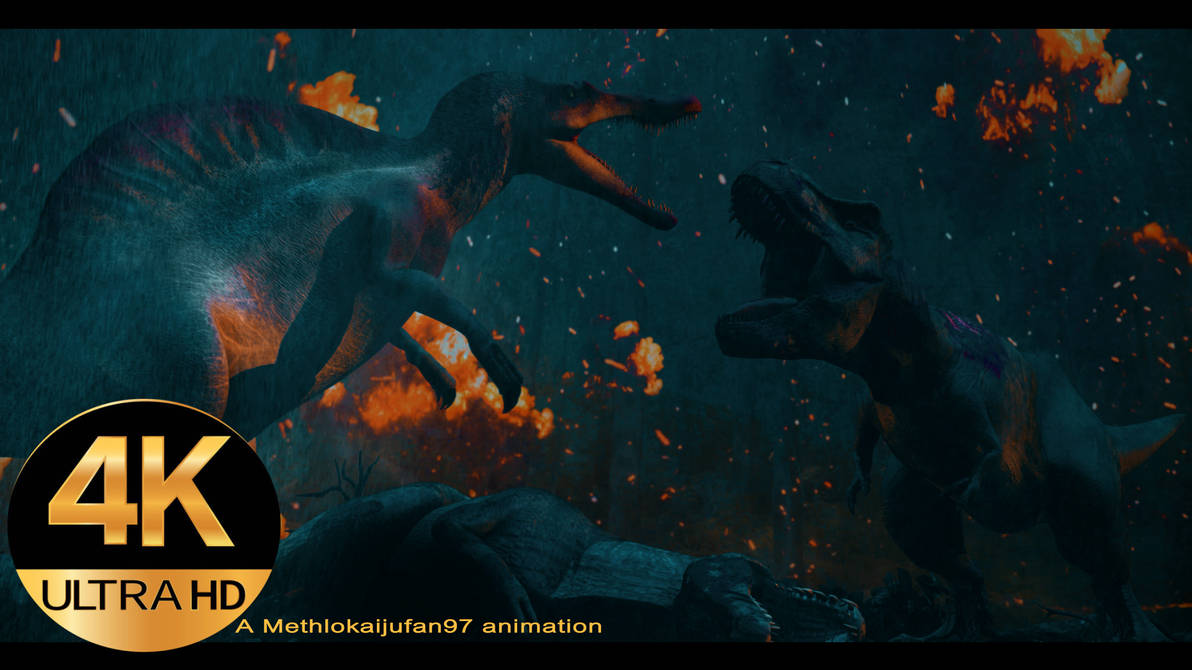 Rexy And Spino Vs Giga By Methlokaiju On Deviantart