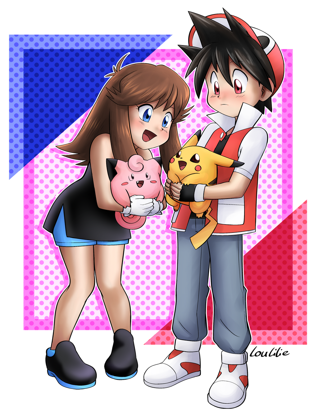 Commission Lets Go Lucky By Loulilie On Deviantart