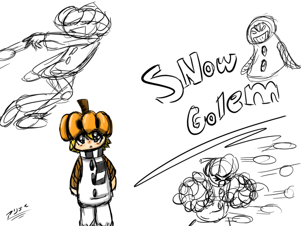 The Snow Golem By Jumble Cube On Deviantart