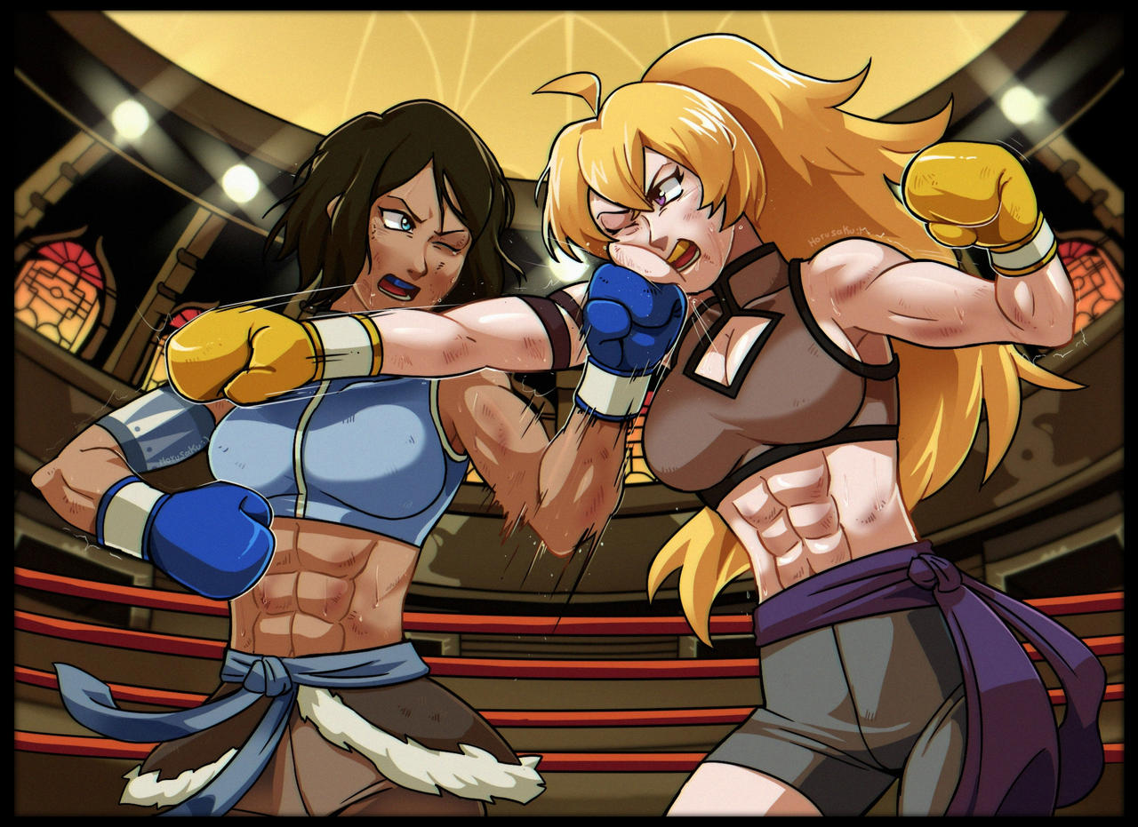 Korra Vs Yang 22 Commission By Horusaku On Deviantart