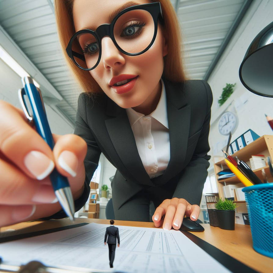 Giantess Secretary By Giantessai221 On Deviantart