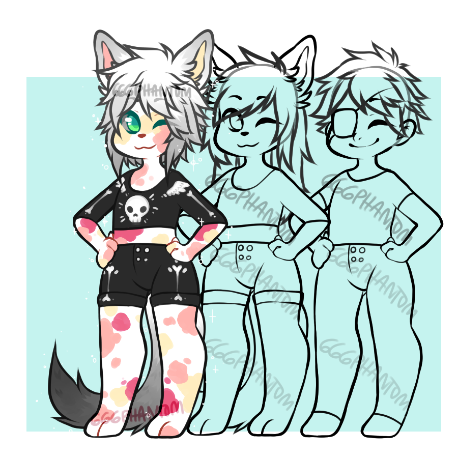Cute Fullbody Base Lineart P2u By Crumpitcroc On Deviantart