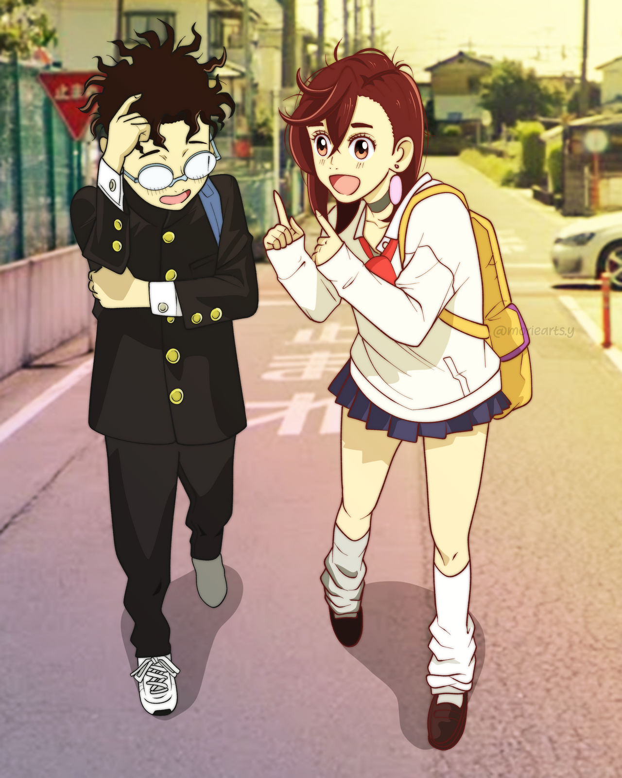 Momo And Okarun Dandadan By Moriearts On Deviantart