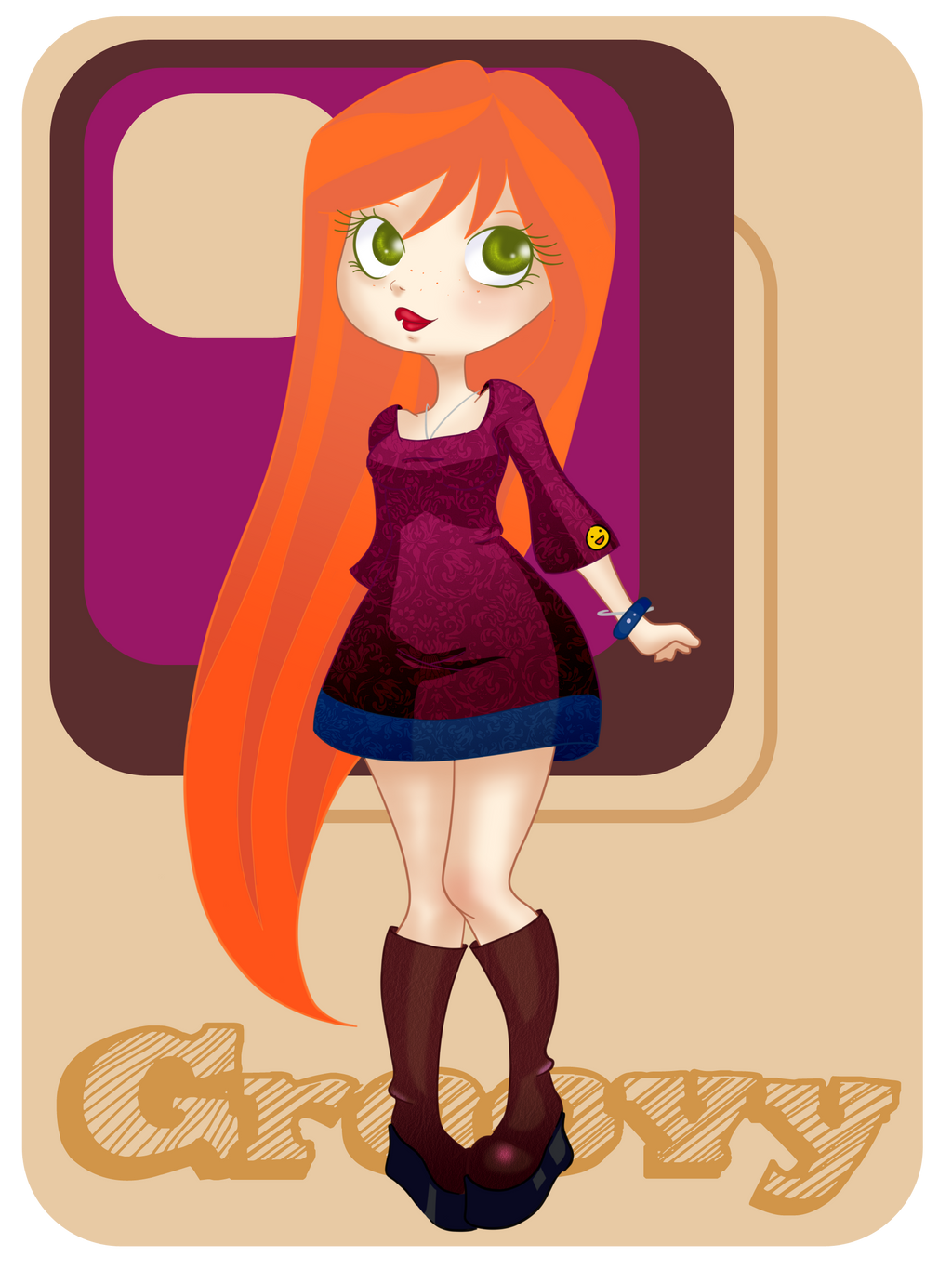 Retro Girl By Cyberbirdy On Deviantart