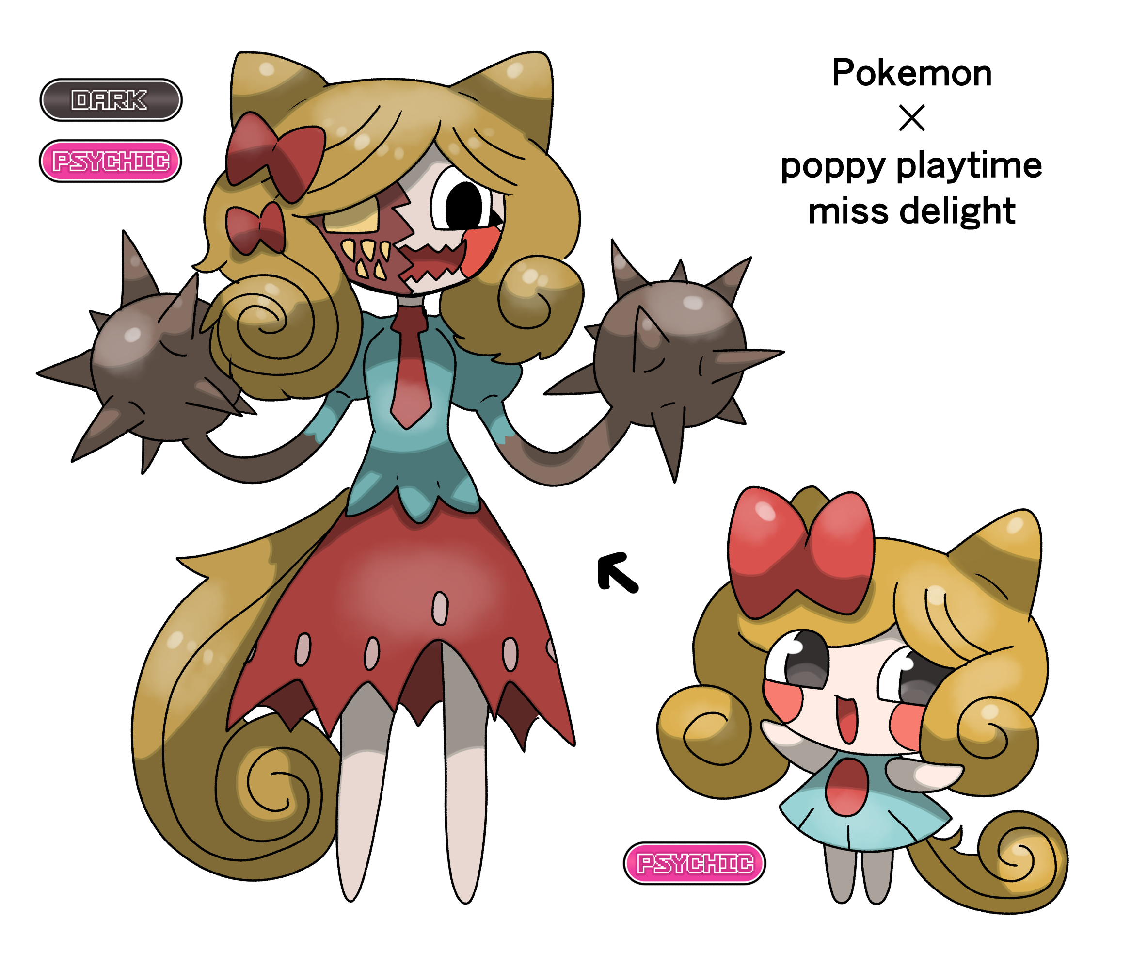 Fanart Poppy Playtime Pokemon Miss Delight By Murasakigezigezi On