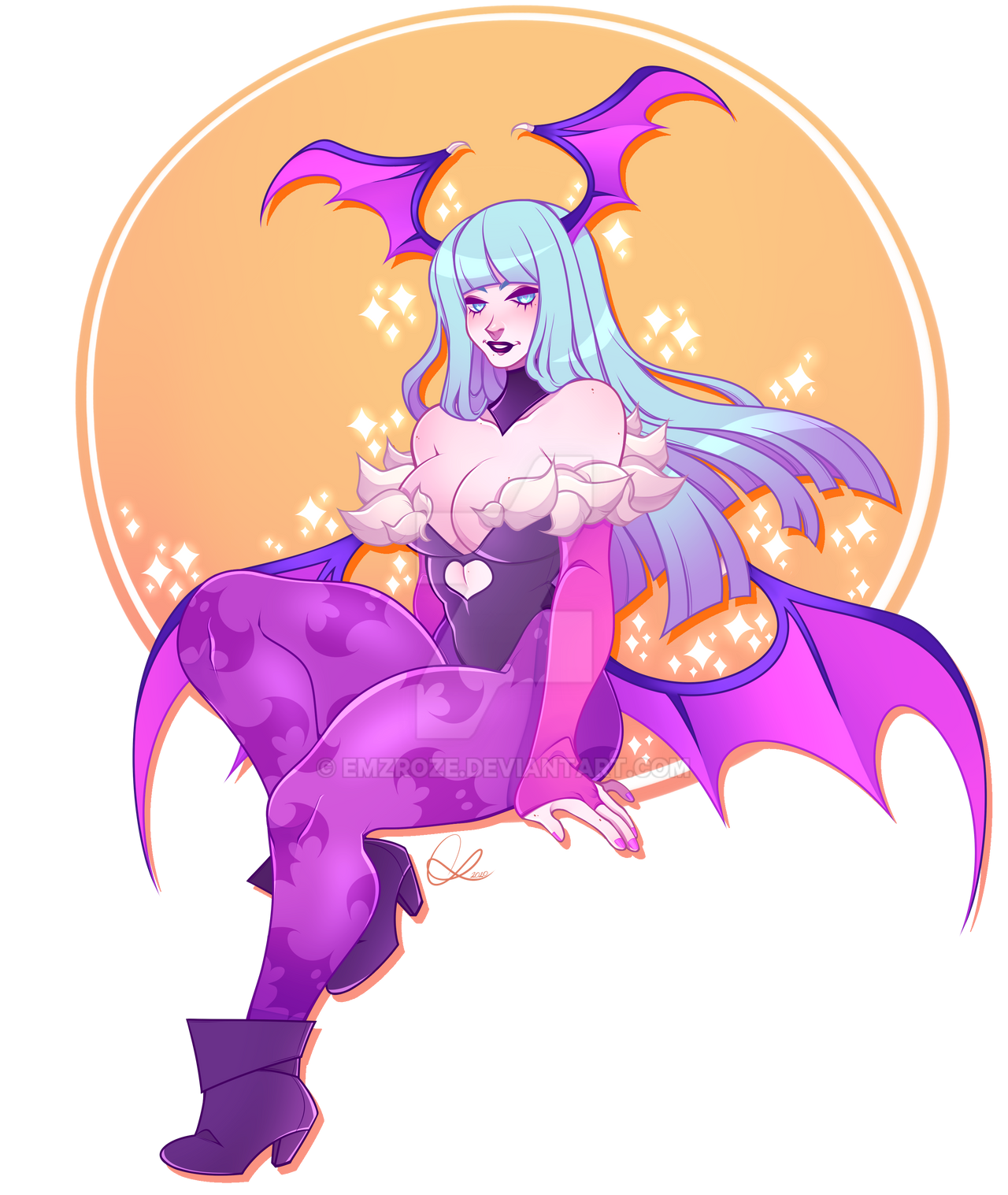 Emzfanart Morrigan Aensland By Emzroze On Deviantart