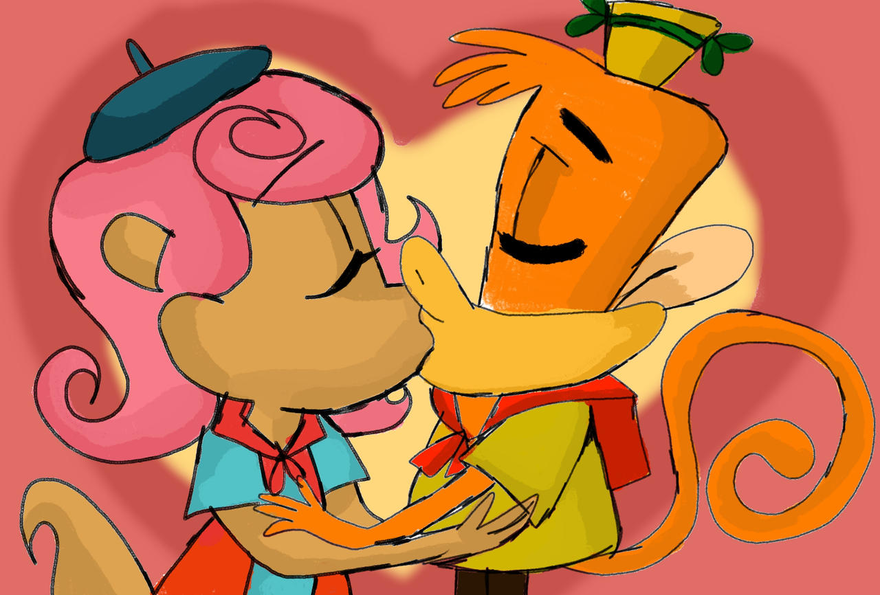 Patsy Smiles And Lazlo Kiss Digital Drawing by vanillawaffer3000 on ... Patsy Smiles And Lazlo Kiss Digital Drawing by vanillawaffer3000 on ...