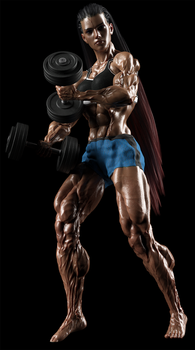 Shalimar Biceps Curl by MojosMightyGirls on DeviantArt Shalimar Biceps Curl by MojosMightyGirls on DeviantArt