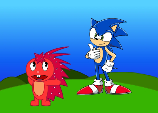 Flaky And Sonic By Rainbroach On Deviantart