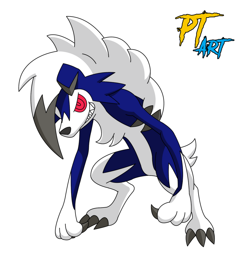 Pokemon Shiny Midnight Lycanroc Hd Artwork By Platinumshrineart On Deviantart