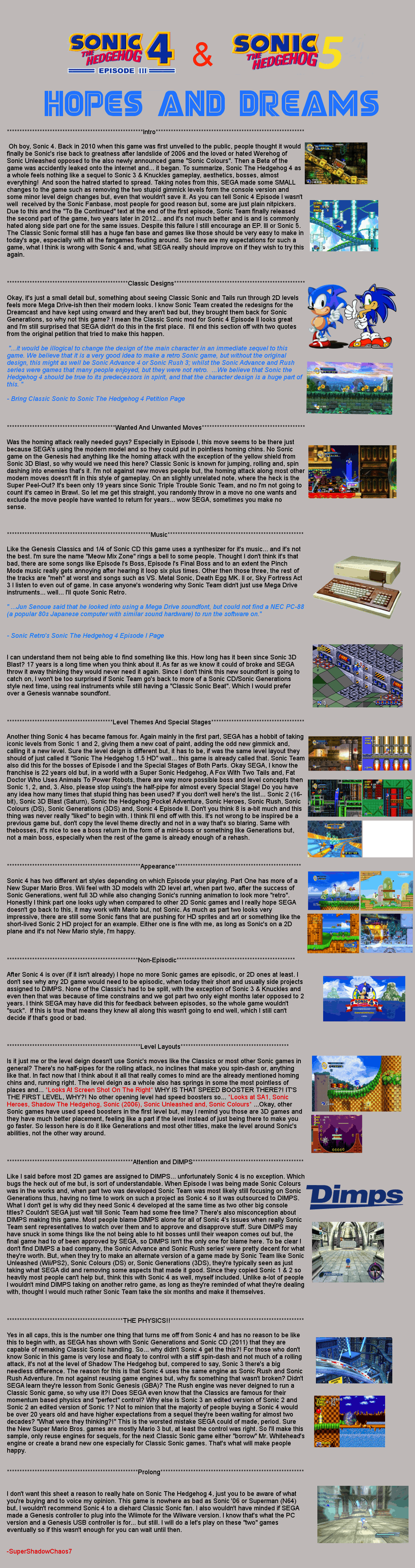 Sonic 4 Episode III and Sonic 5 Hopes and Dreams by SuperShadowChaos7 ... Sonic 4 Episode III and Sonic 5 Hopes and Dreams by SuperShadowChaos7 ...