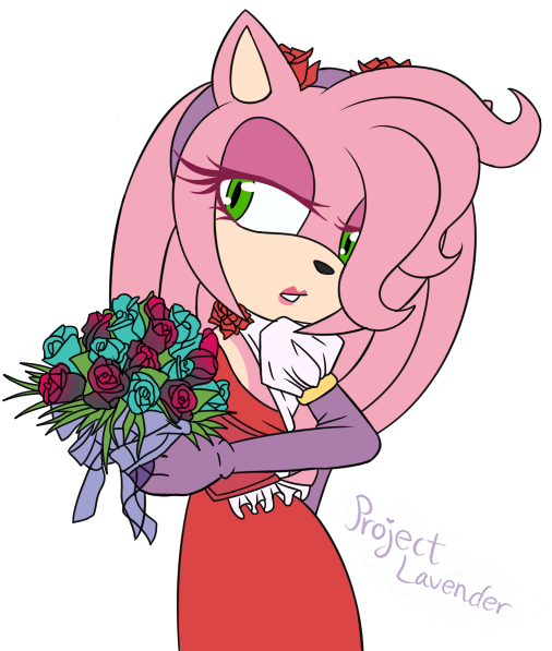 Commission Flat Color Amy Rose By Projectlavender On Deviantart